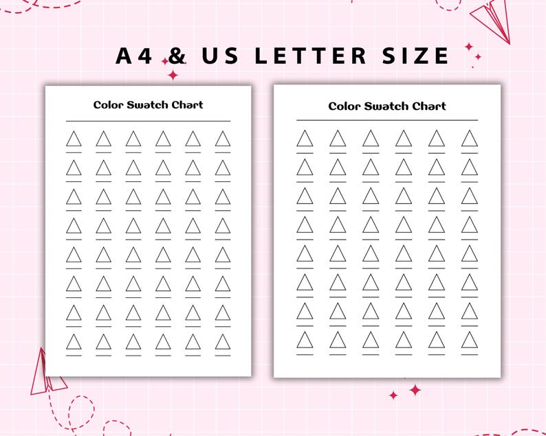 Color Swatch Chart Printable, Blank Color Swatches Sheets PDF, Alcohol ...
