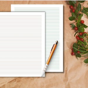 Printable Lined Paper Bundle - 6mm Spacing | 10 Line Colors | A4, A5 ...