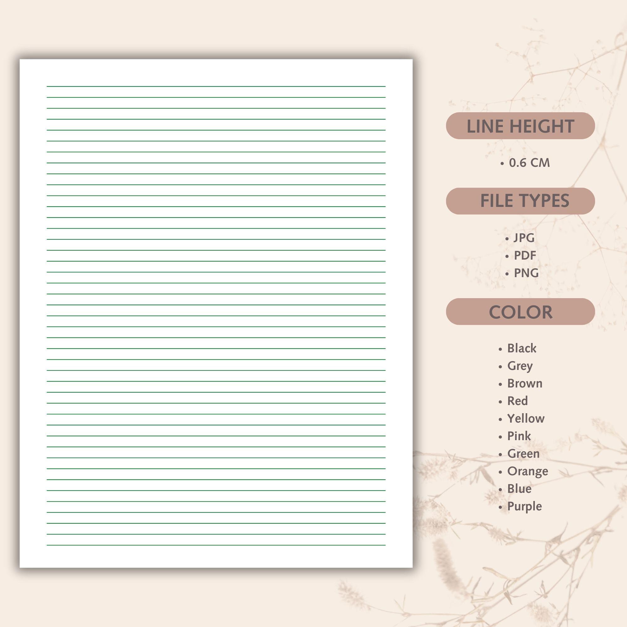 Printable Lined Paper Bundle With 6mm Spacing | Instant Download ...