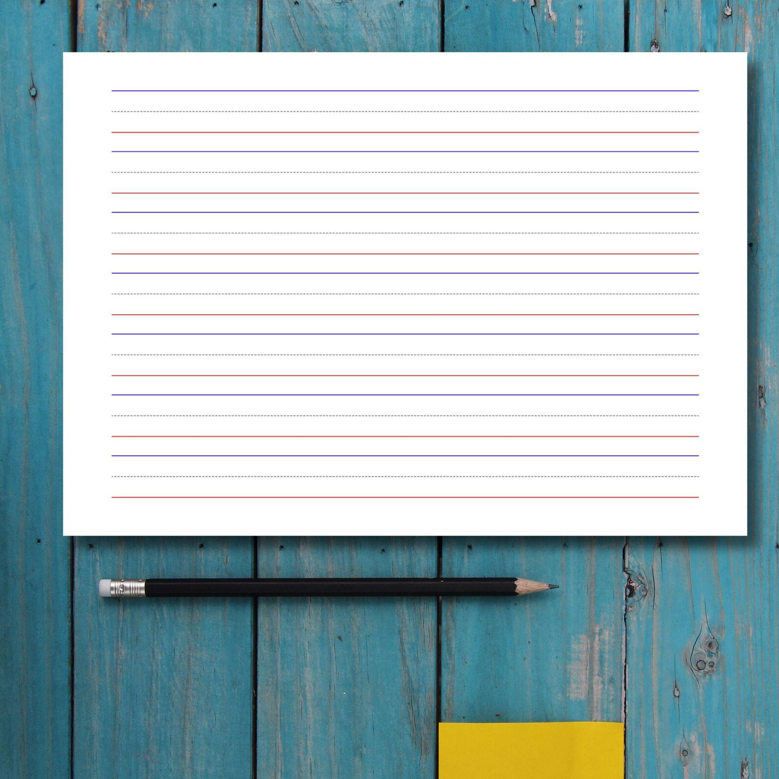 Handwriting Practice Paper, A4 US Letter,landscape, Printable ...