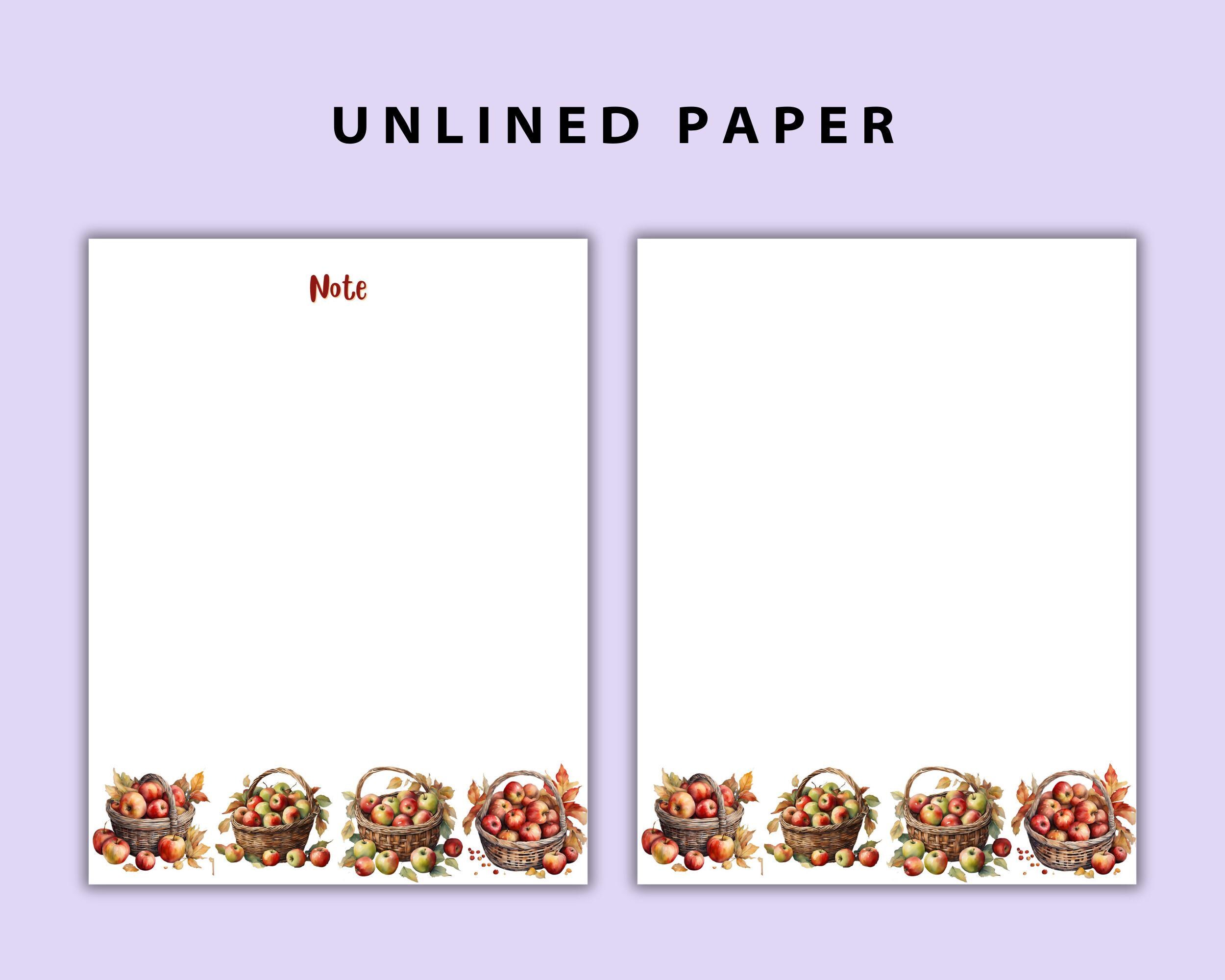 Printable Autumn Letter Paper, Autumn Writing Paper, Printable ...