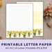 Printable Letter Paper | Printable Writing Paper | Floral Paper | Note ...