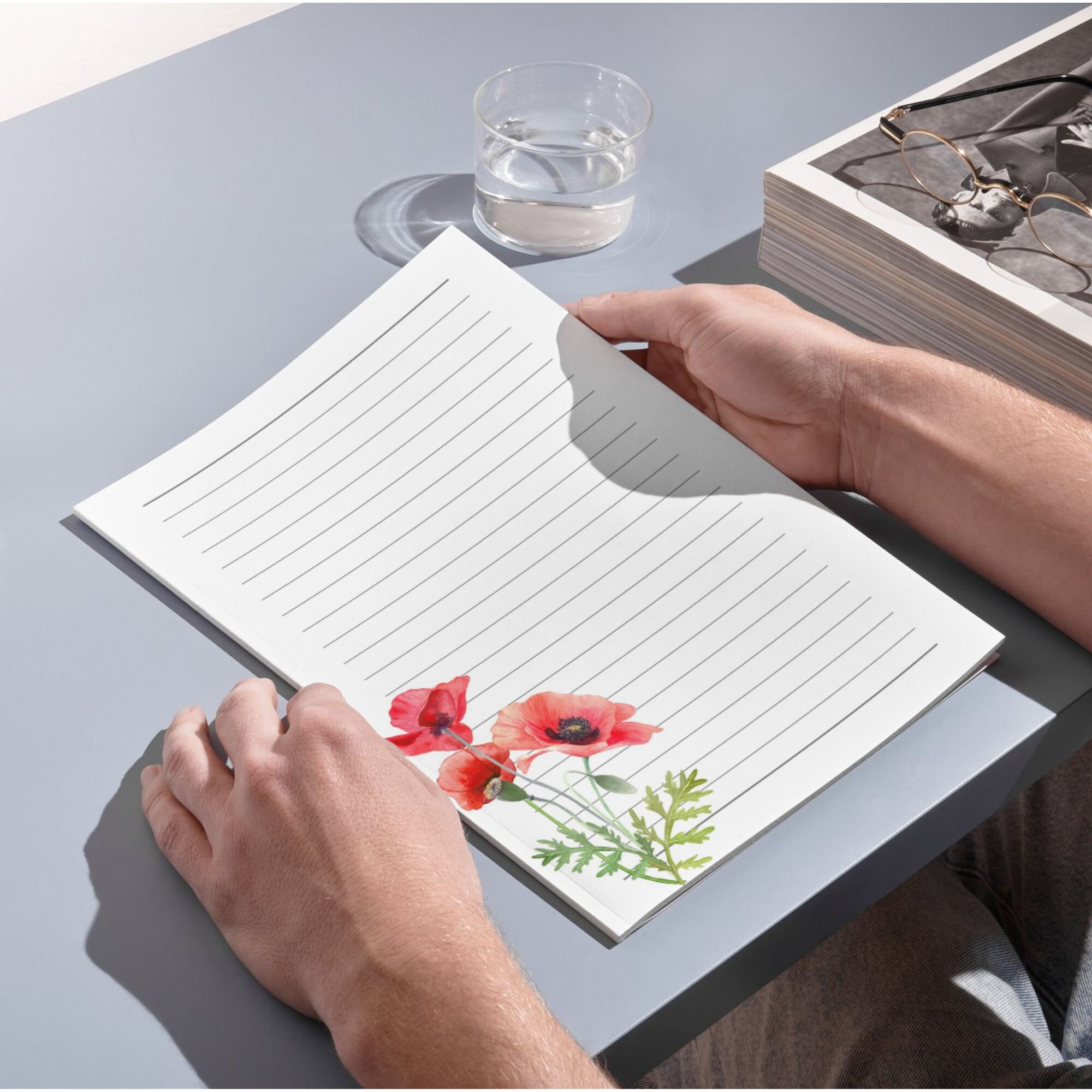 Printable Stationery Paper, A4 A5 and US Letter, Lined, Unlined ...