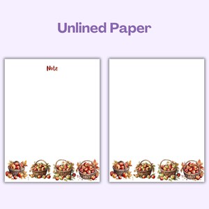 Printable Autumn Letter Paper, Autumn Writing Paper, Printable ...