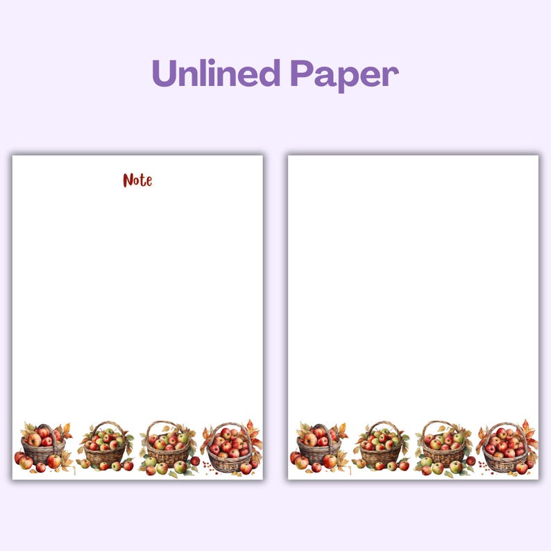 Printable Autumn Letter Paper, Autumn Writing Paper, Printable ...