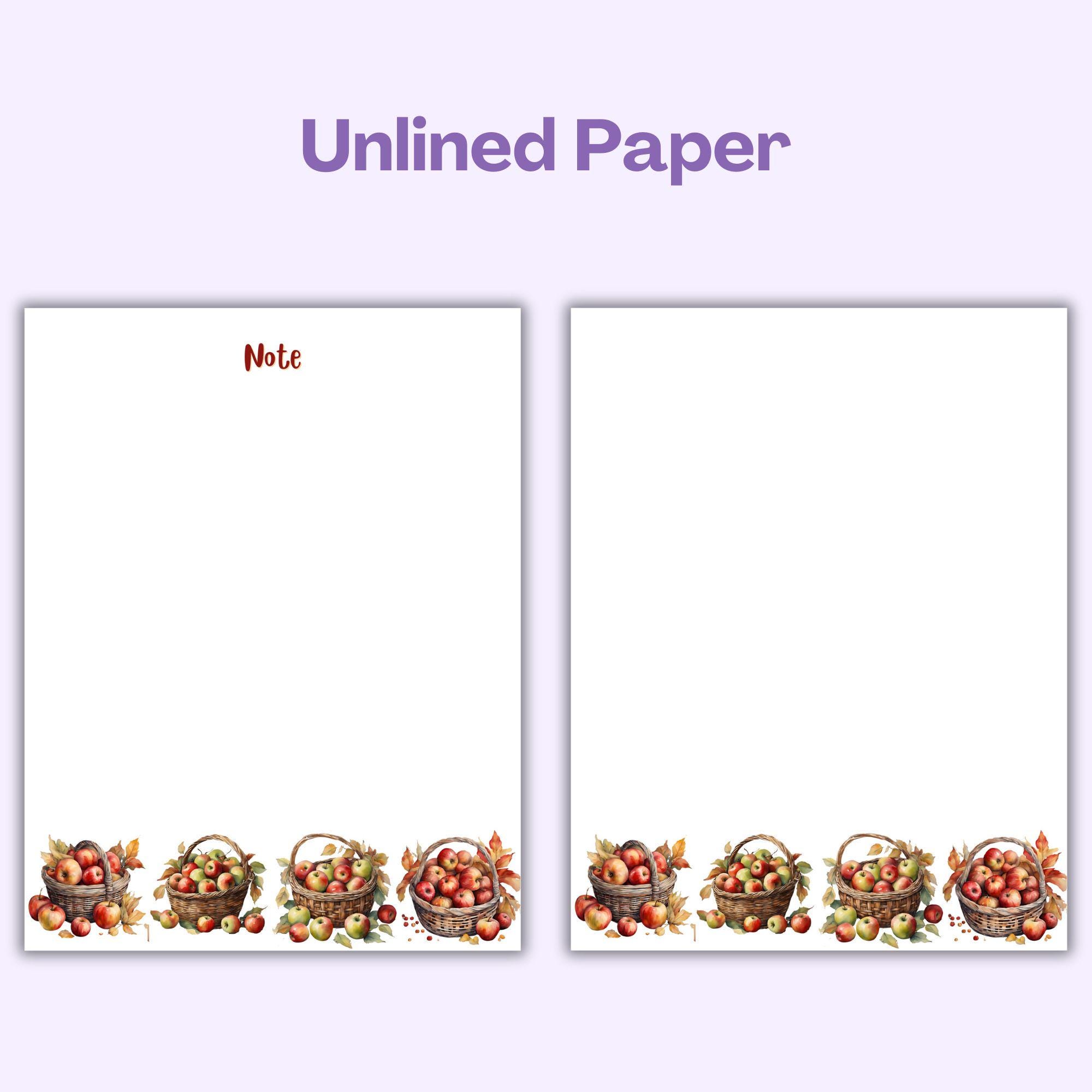 Printable Autumn Letter Paper, Autumn Writing Paper, Printable ...