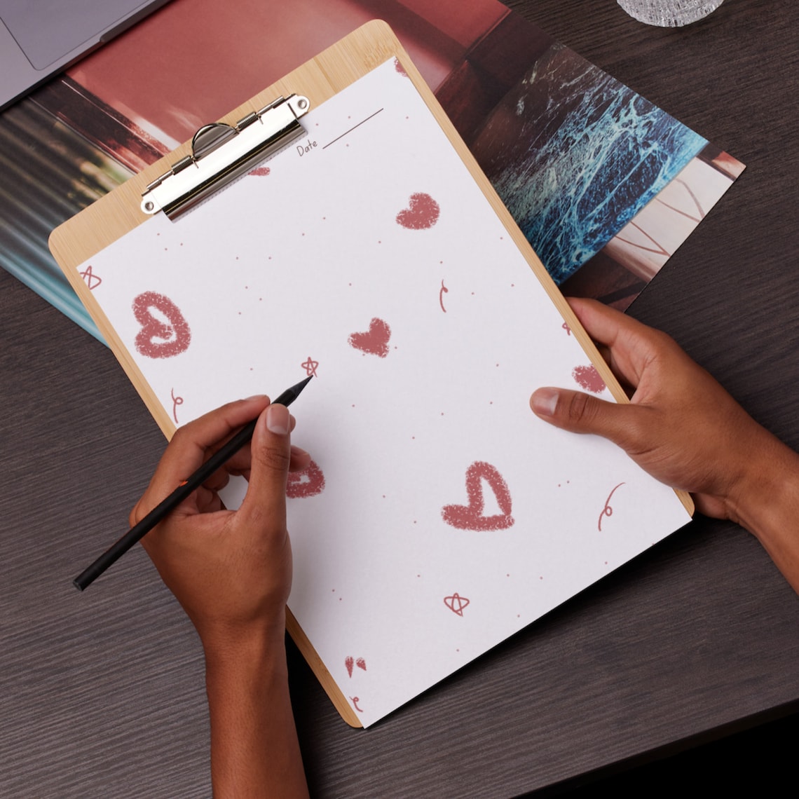 Printable Valentines Stationery, Love Writing Paper, Lined and Unlined ...