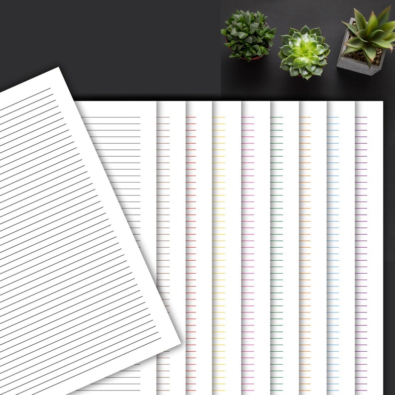 Printable Lined Paper Bundle With 6mm Spacing | Instant Download ...