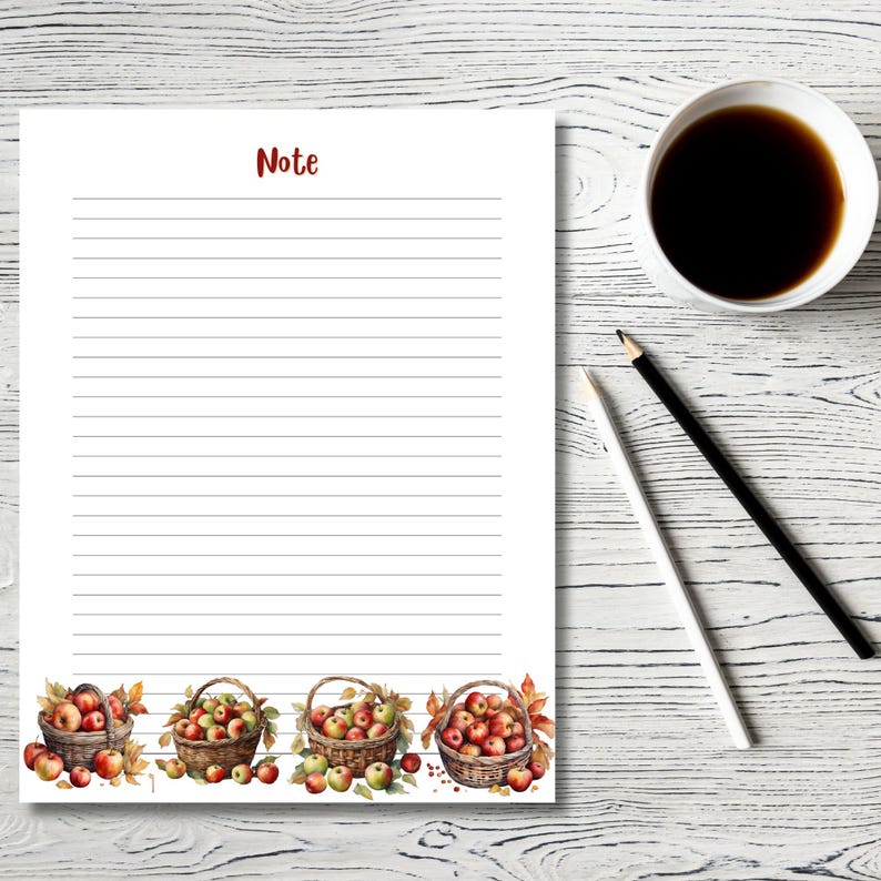 Printable Autumn Letter Paper, Autumn Writing Paper, Printable ...