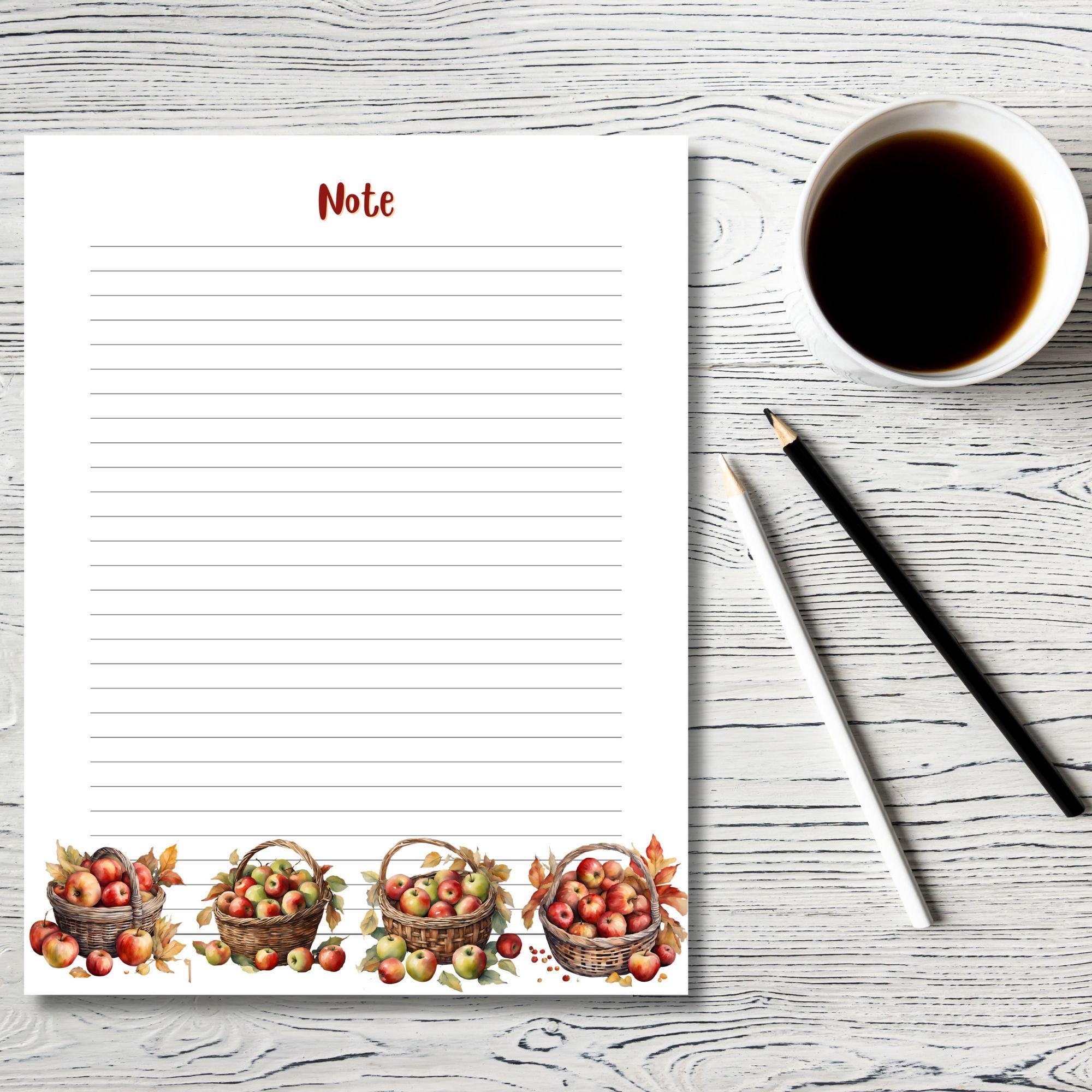 Printable Autumn Letter Paper, Autumn Writing Paper, Printable ...