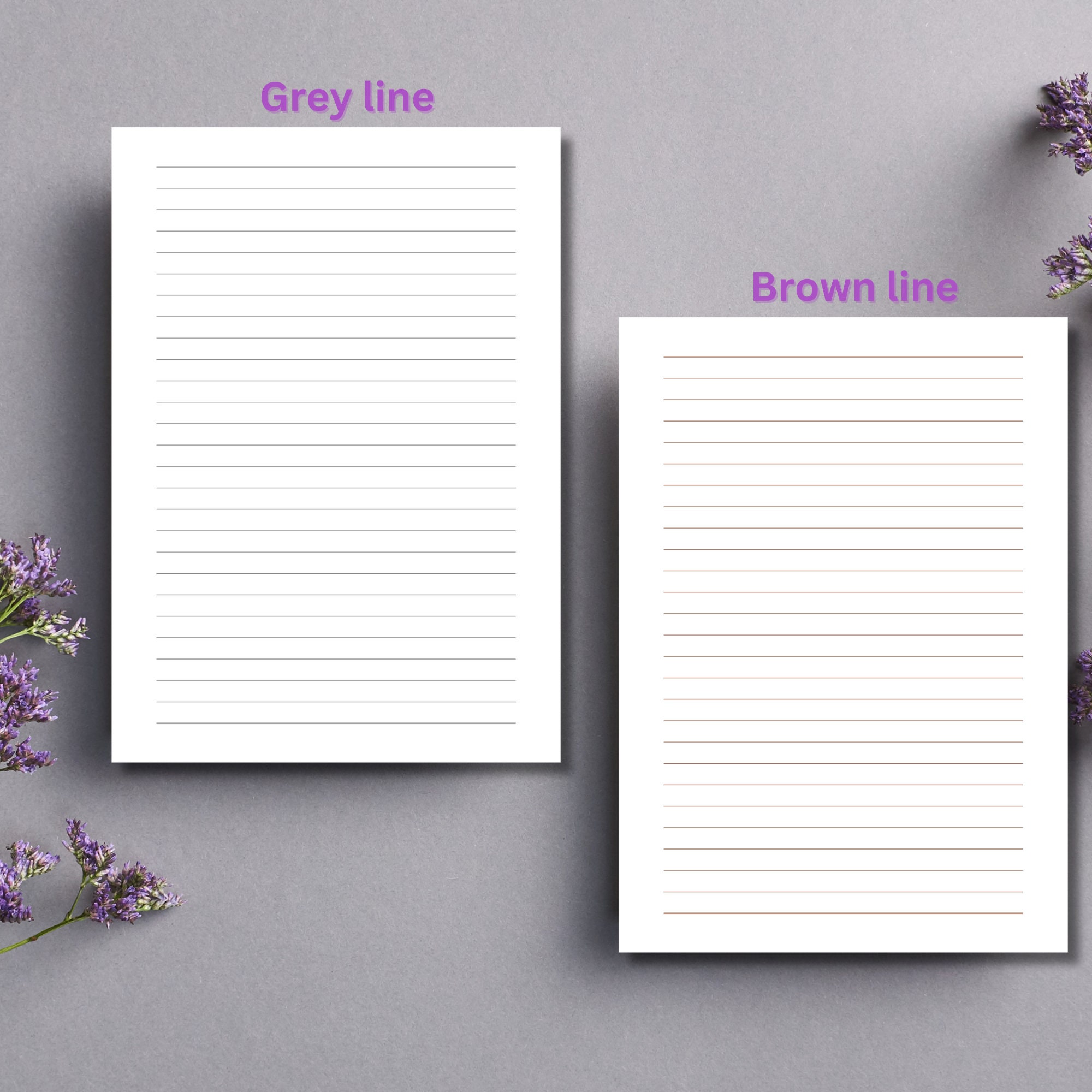 Basic Lined Paper, Paper Notes, Note Page, Writing Paper, Notes Planner ...