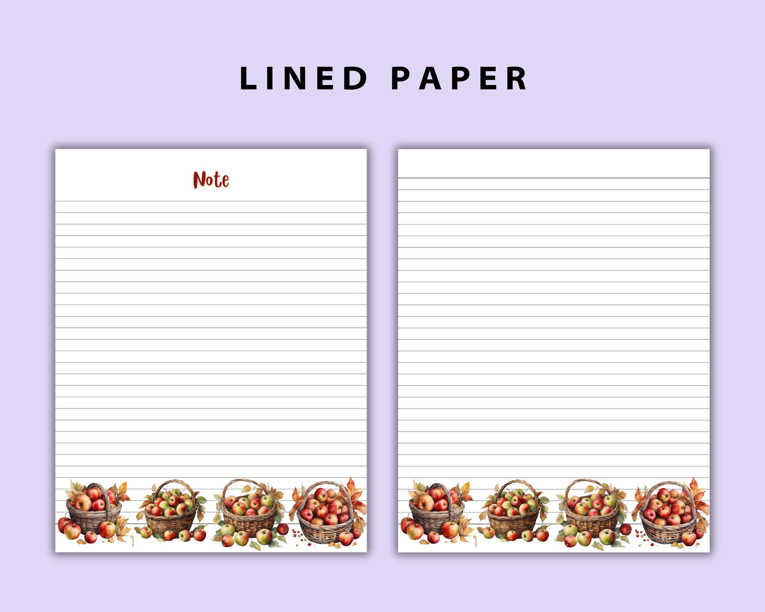 Printable Autumn Letter Paper, Autumn Writing Paper, Printable ...
