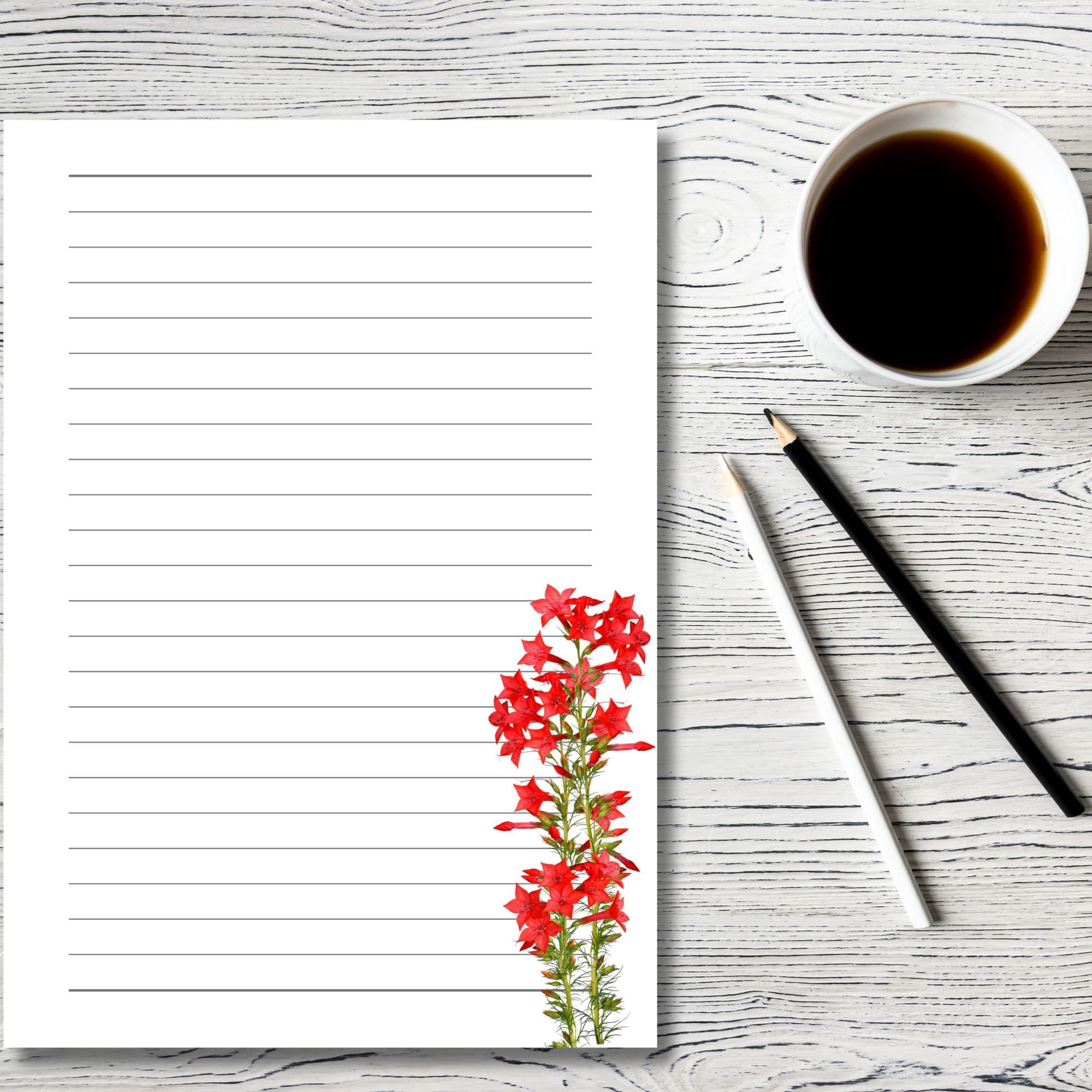 Printable Stationery Paper, A4 A5 and US Letter, Lined, Unlined ...