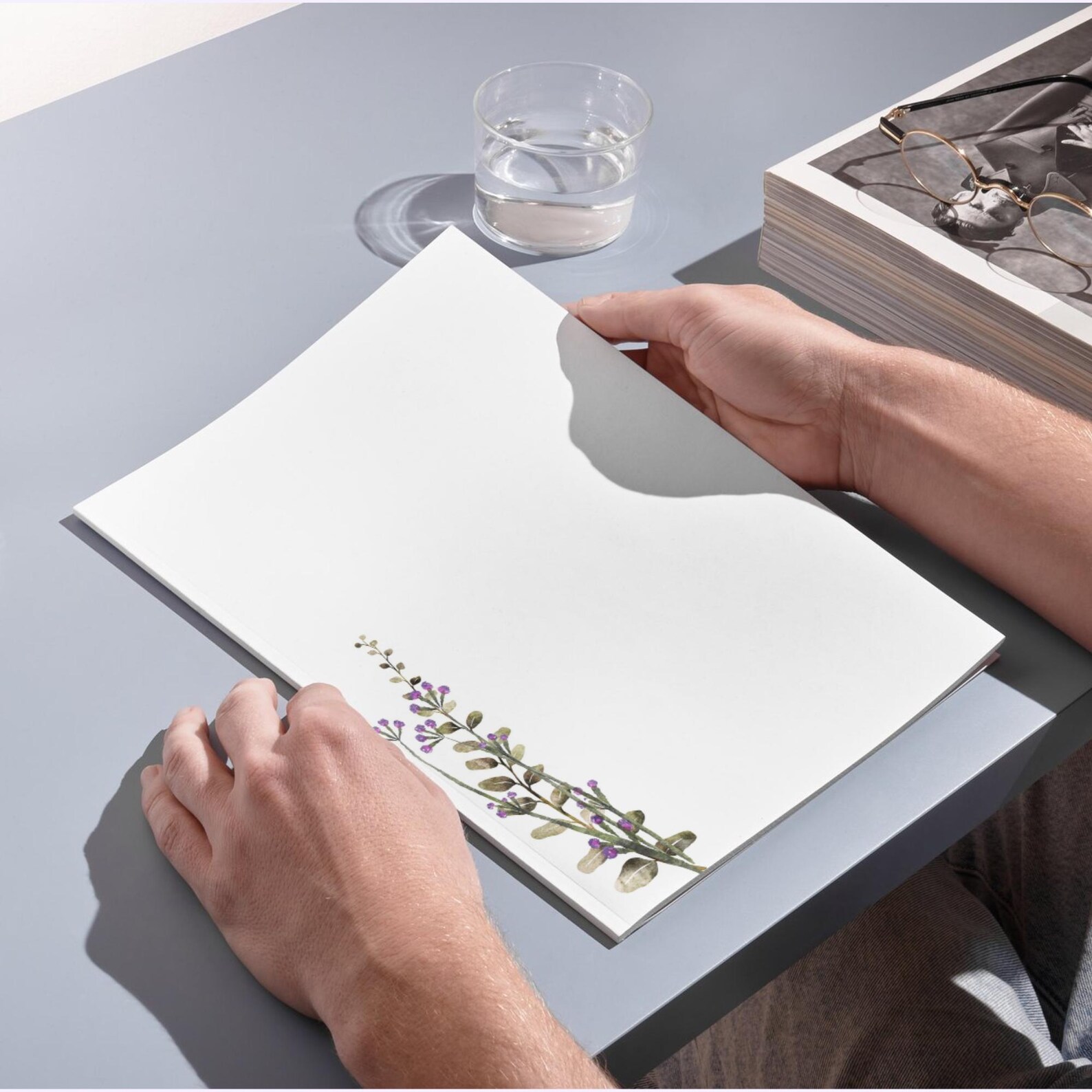 Printable Letter Paper | Printable Writing Paper | Floral Paper | Note ...