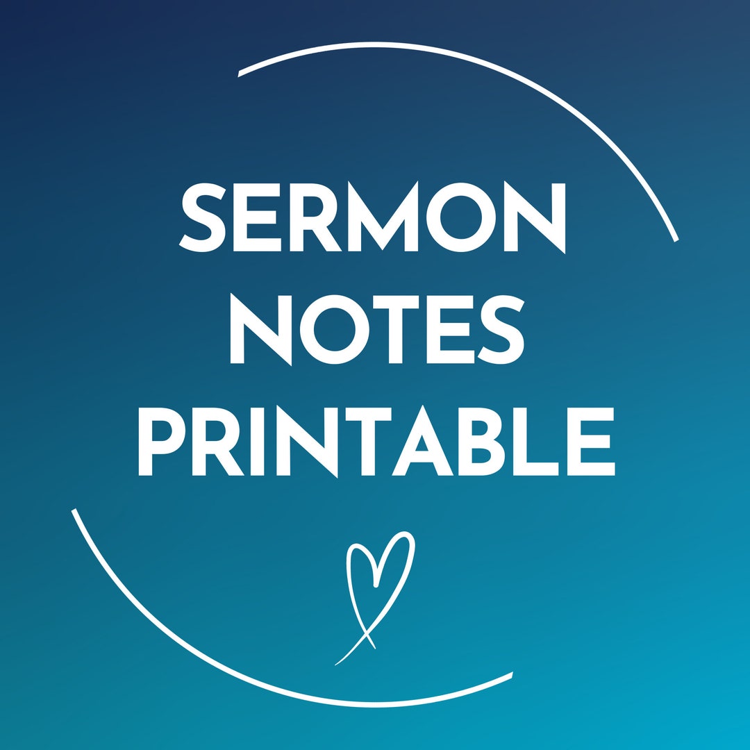 Sermon Notes Printable for Kids - Etsy