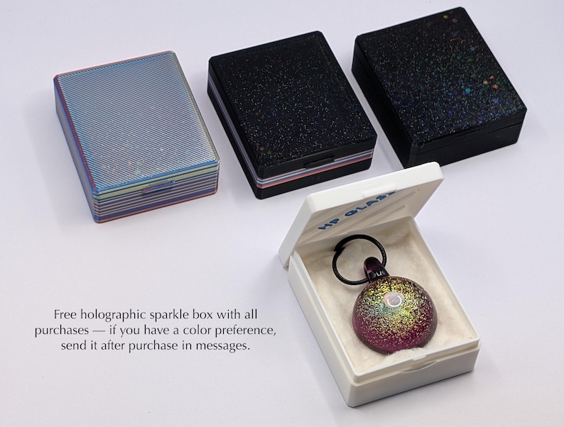 Hazy Purple-amber Borosilicate Bullet Pendant. Comes With Necklace and ...