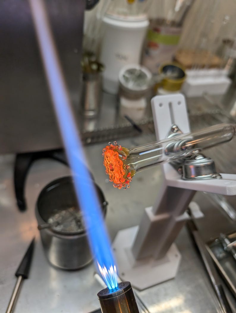 Hazy Purple-amber Borosilicate Bullet Pendant. Comes With Necklace and ...