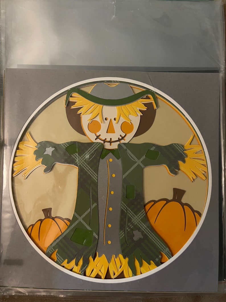 3D Fall Scarecrow Shadow Box - Etsy