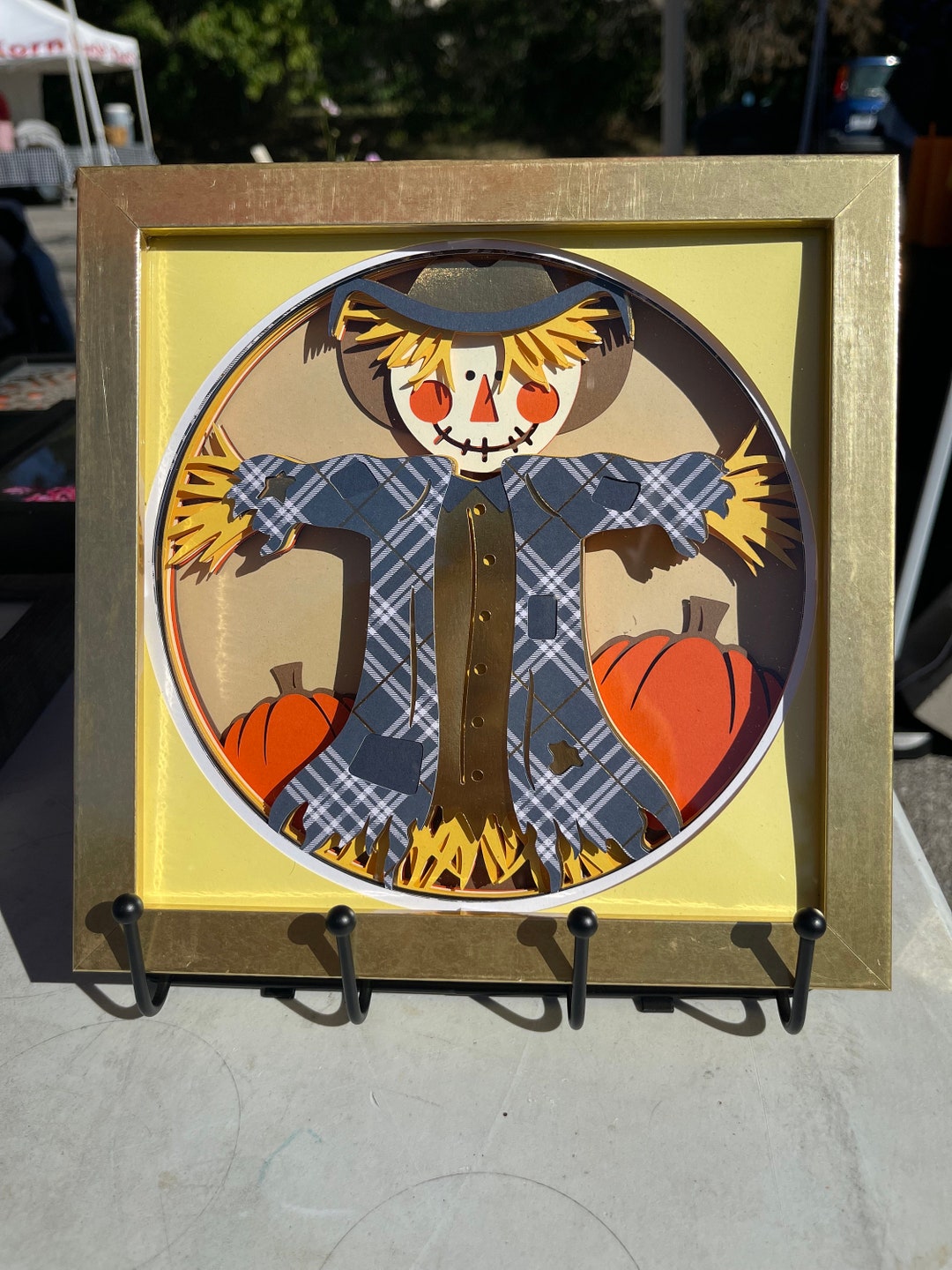 3D Fall Scarecrow Shadow Box - Etsy