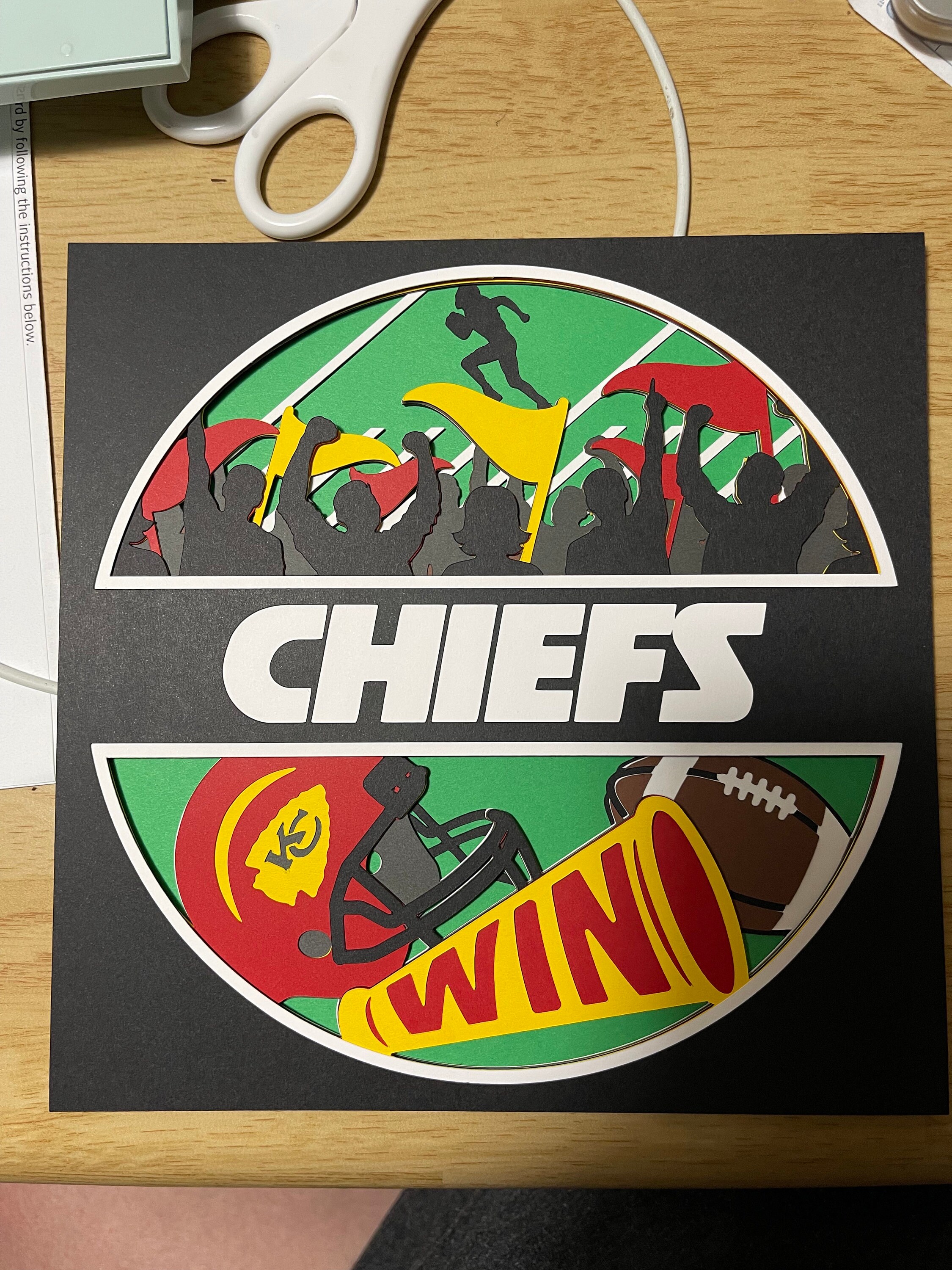 3d Chiefs Shadow Box - Etsy