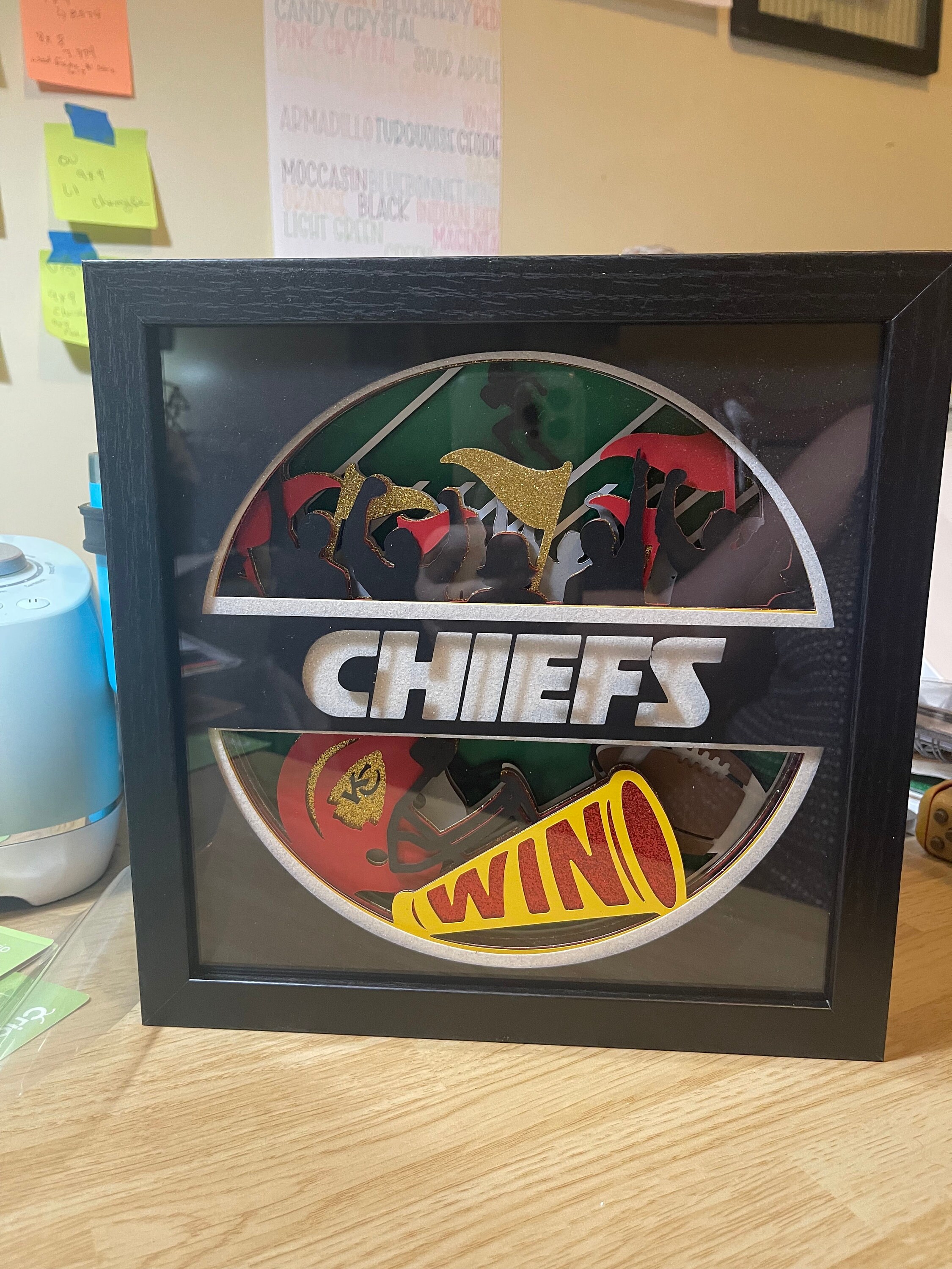3d Chiefs Shadow Box - Etsy
