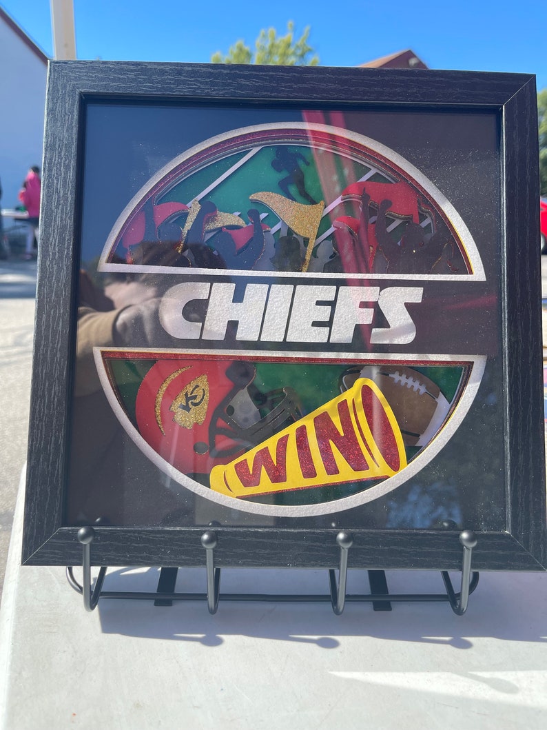 3d Chiefs Shadow Box - Etsy