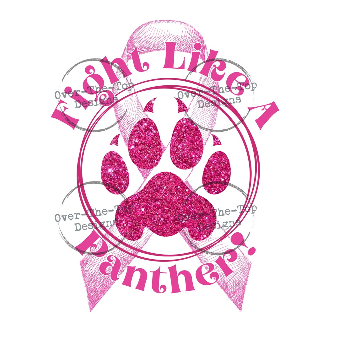 Breast Cancer Panthers Pink Out PNG DTF Sublimation - Etsy