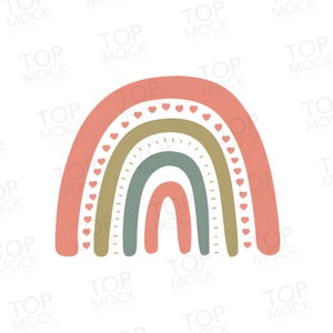 Boho Rainbow PNG, Rainbow Clipart, Rainbow Bundle, Rainbow Sublimation ...