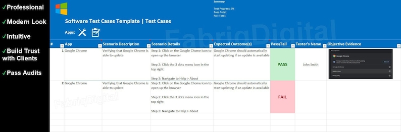 Software Test Case Template Etsy