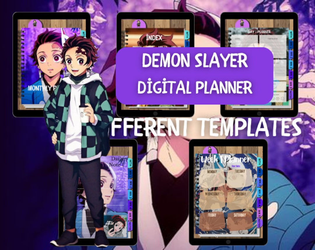 Demon Slayer Themed Demon Slayer Themed Planner Cute - Etsy