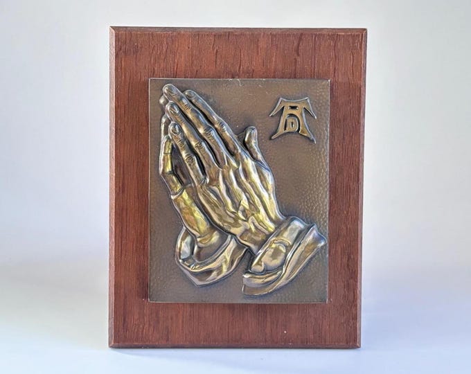 Vintage Albrecht Dürer Praying Hands Wall Plaque West Germany Bronze ...