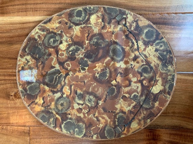 Circa 1950s V Moses Oil Painting Two Children Walking Down A Path ...