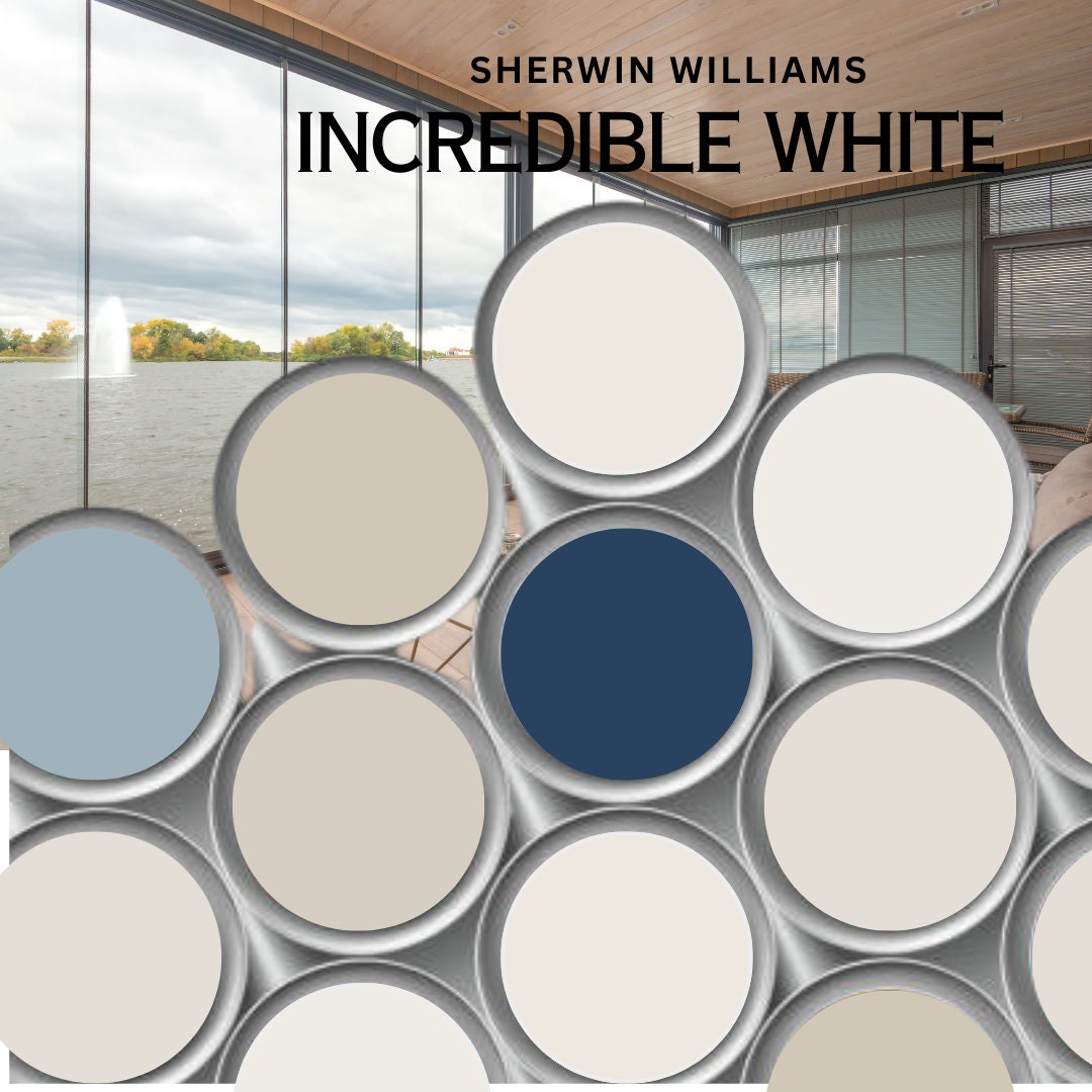 Incredible White Color Palette Coordinate Sherwin Williams - Etsy