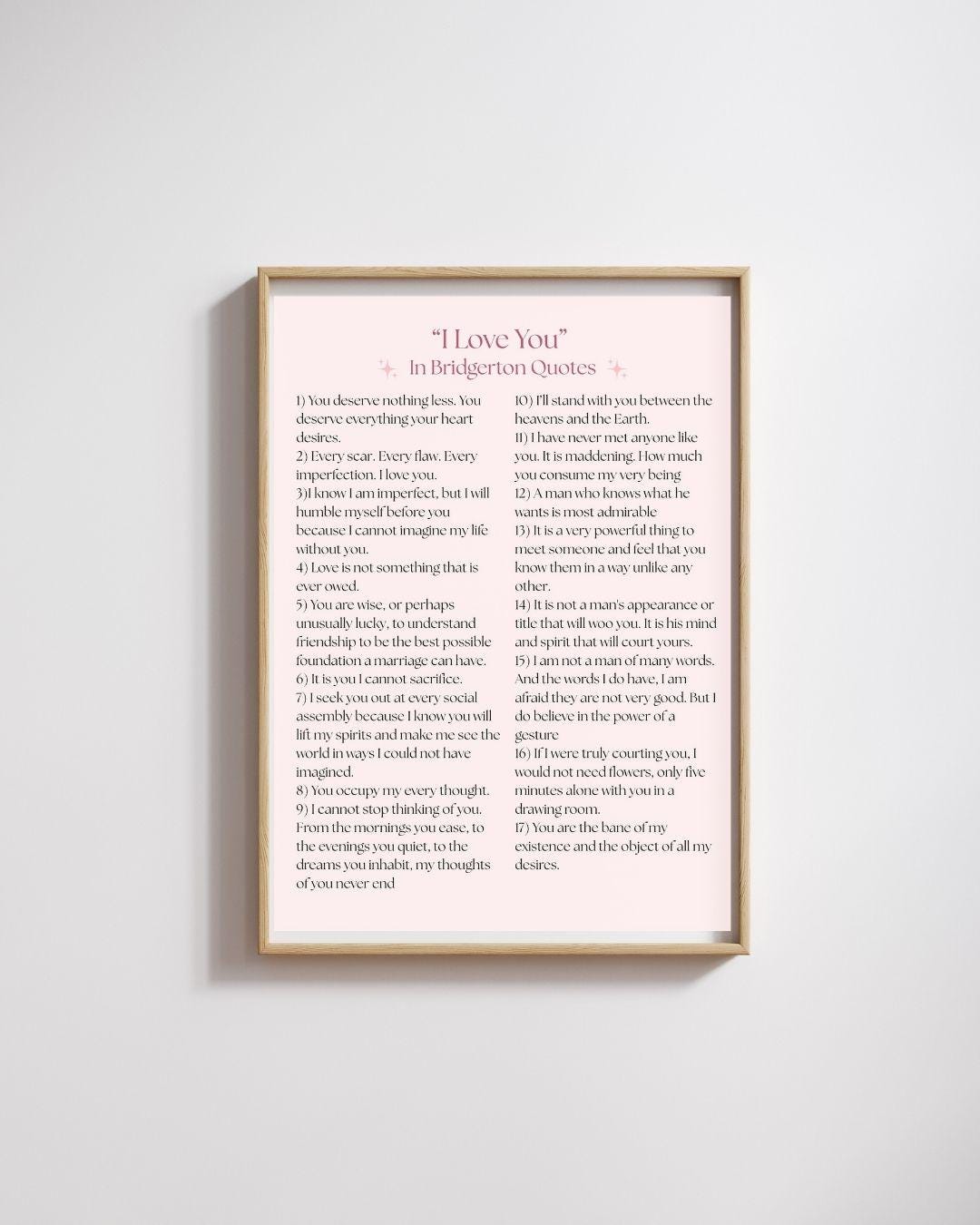 Charming Bridgerton Wall Decor | Regency Era Love Quotes | Romantic ...