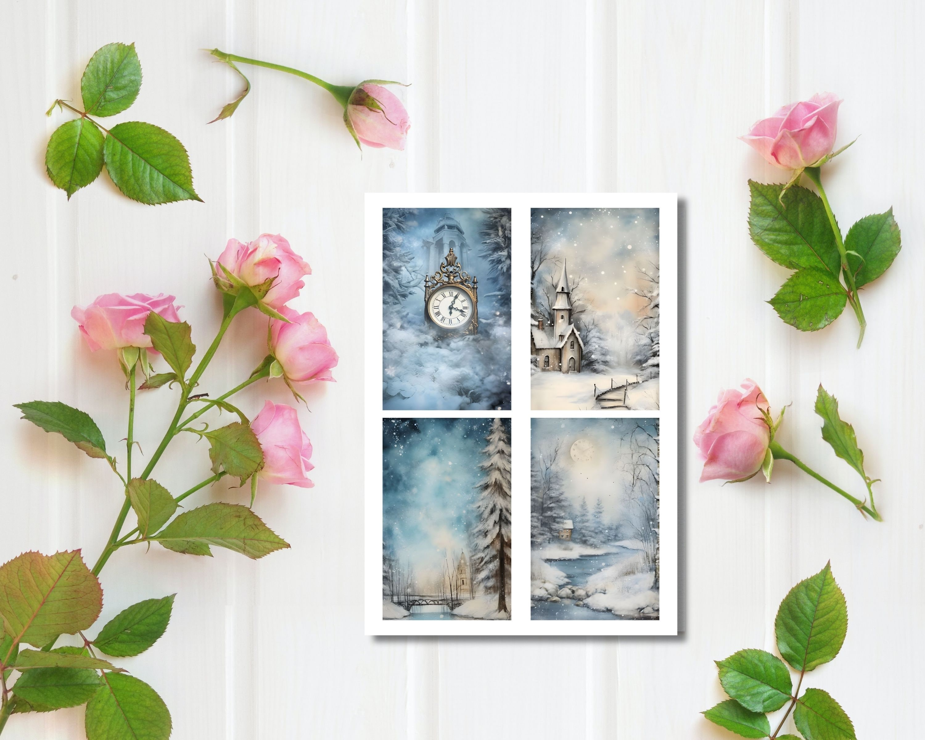 Winter Wonderland Junk Journal Pages JPG, Snow Journaling Kit, Mixed ...