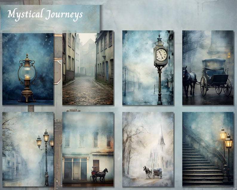 Victorian Street Scenes Junk Journal Paper, Vintage City Digital ...