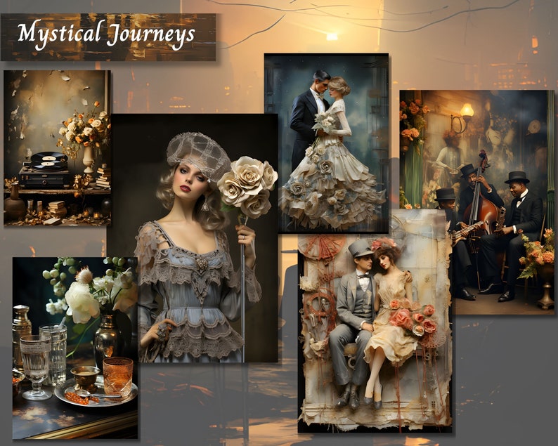 Roaring 20s Junk Journal Kit, Printable Jazz Age Ephemera, Art Deco ...