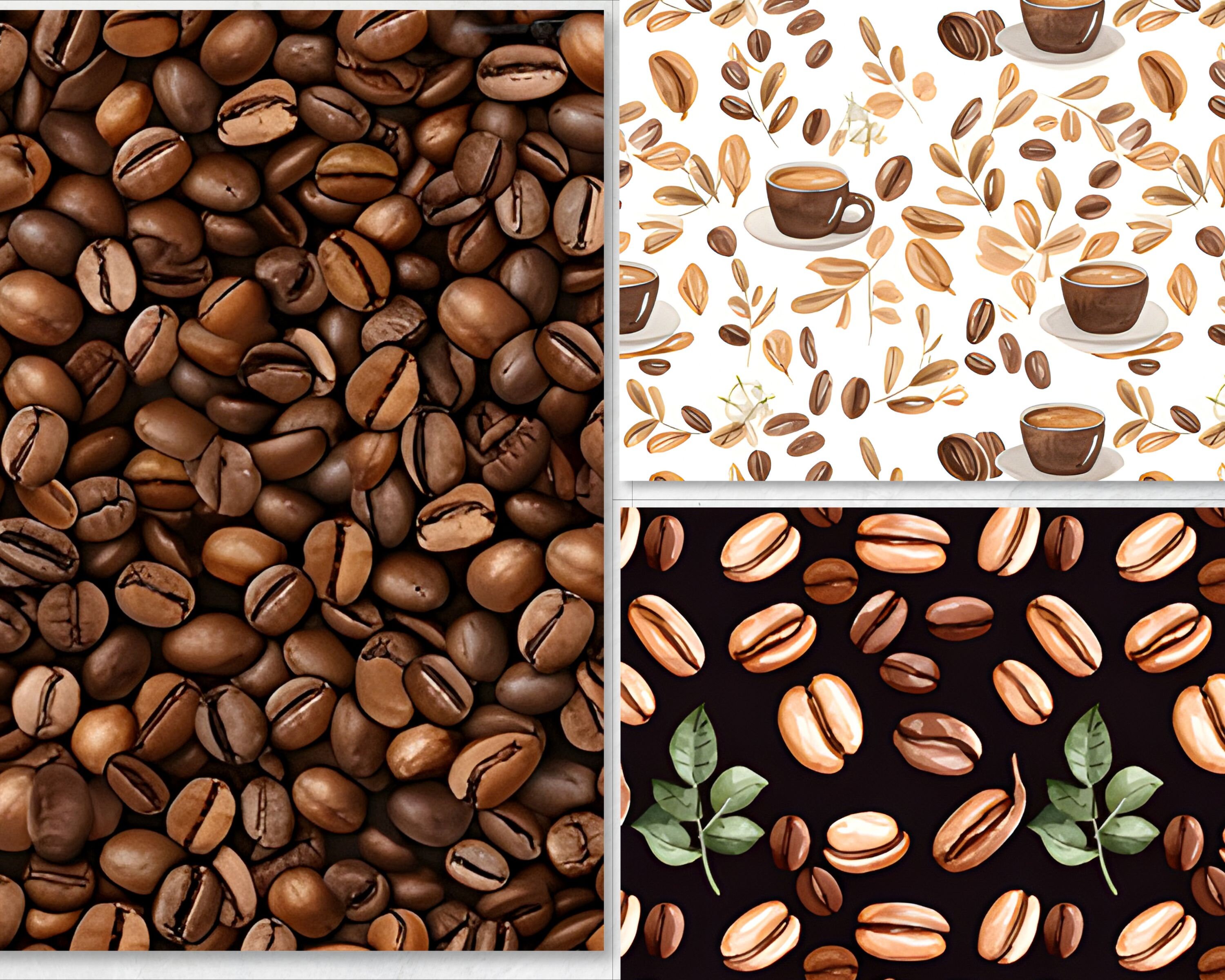 Coffee Digital Paper, Vintage Coffee Bean Junk Journal, Instant ...