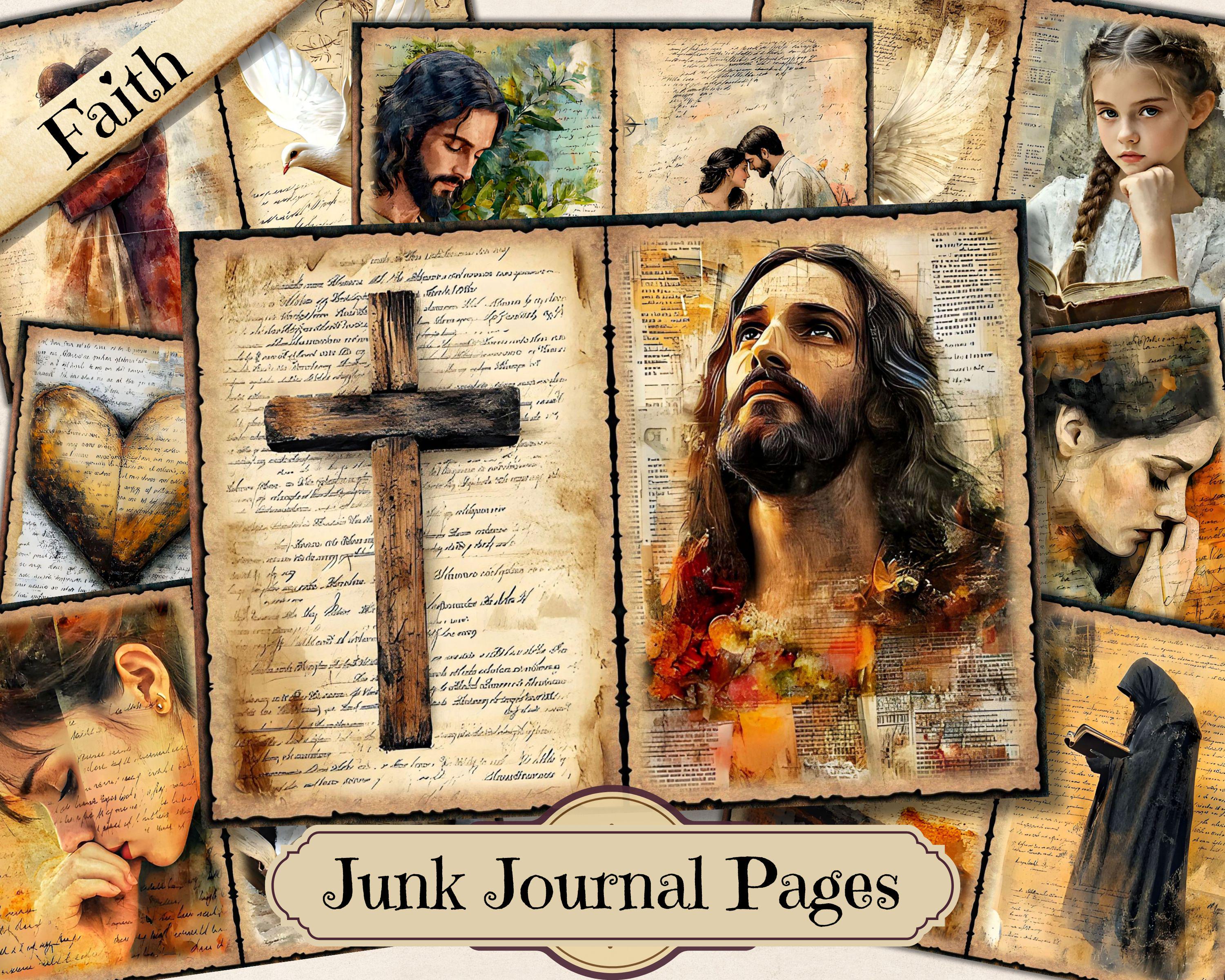 Faith Junk Journal Pages, Christianity Printable Ephemera, Jesus ...