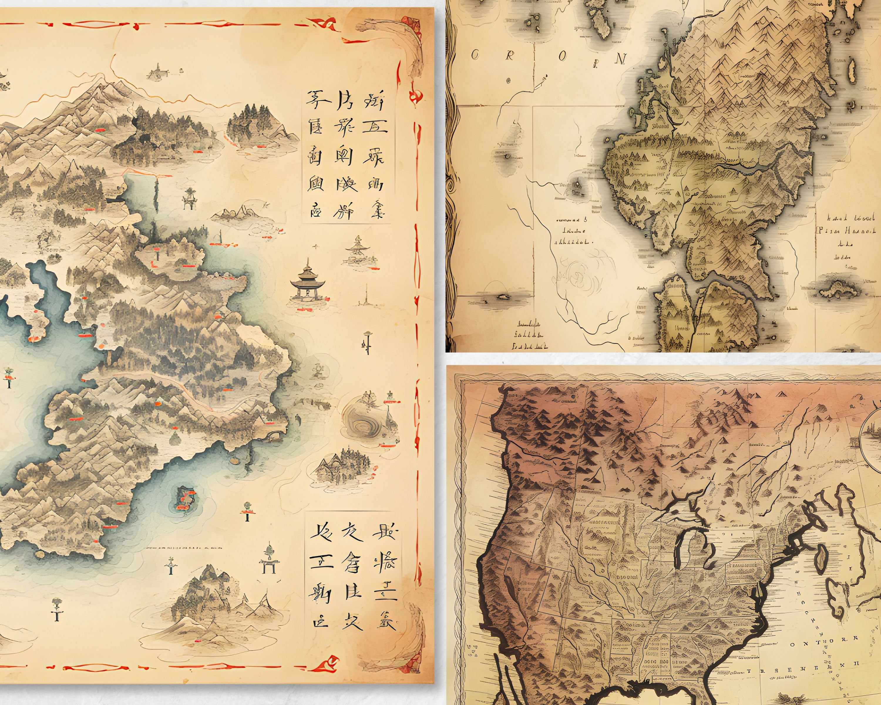 Antique Maps Digital Paper, Vintage World Map Printable, Old Paper ...