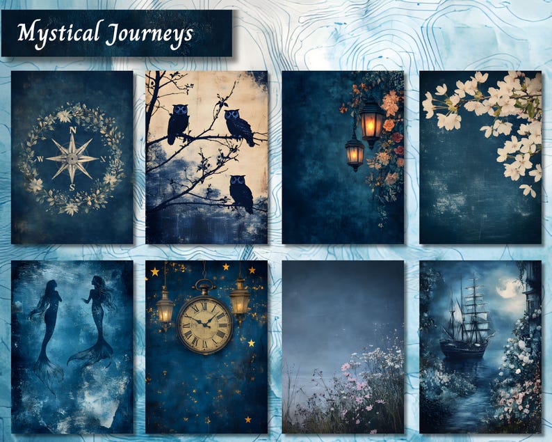 Twilight Storybook Junk Journal Kit, Printable JPG Pages With Ephemera ...