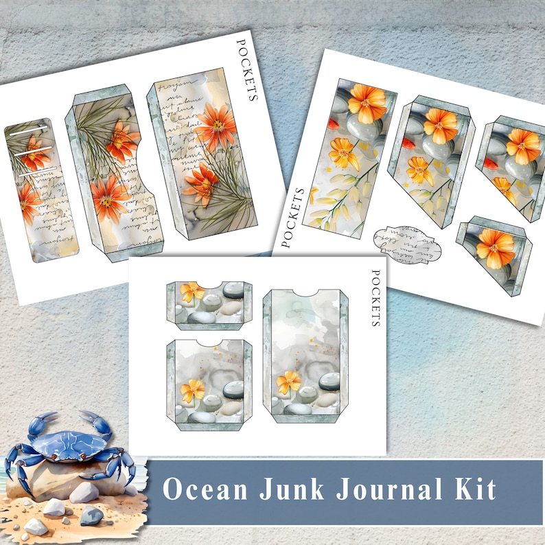 Ocean Junk Journal Kit, Underwater Sea Printable Ephemera,nautical Sea ...