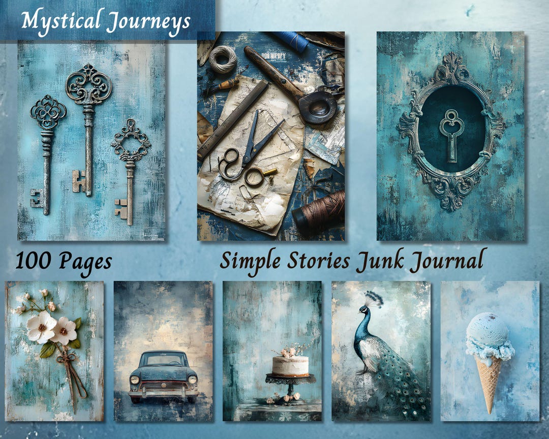 Simple Stories Junk Journal Paper, Watercolor Vintage Printable ...