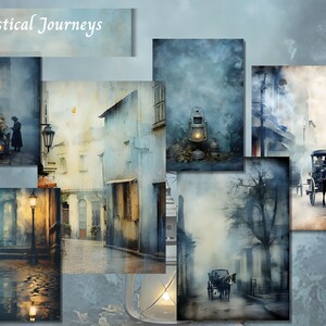 Victorian Street Scenes Junk Journal Paper, Vintage City Digital ...