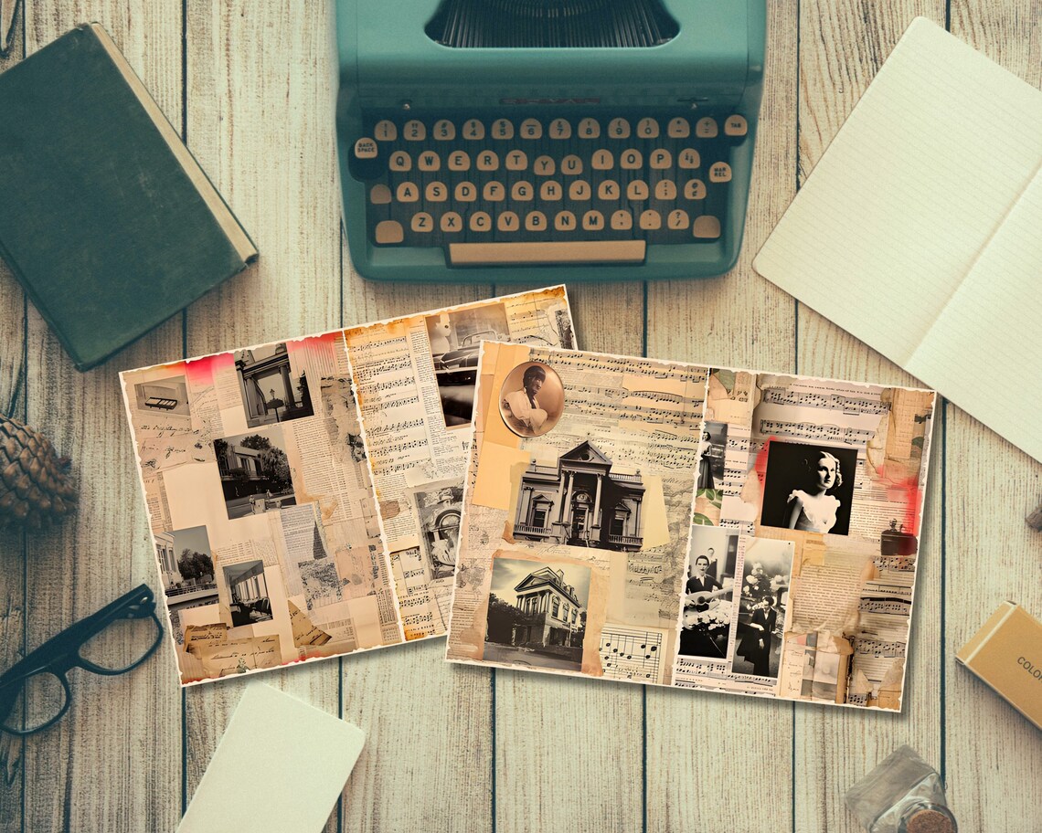 Old Vintage Photos Junk Journal Paper Kit, Old Victorian Printable ...