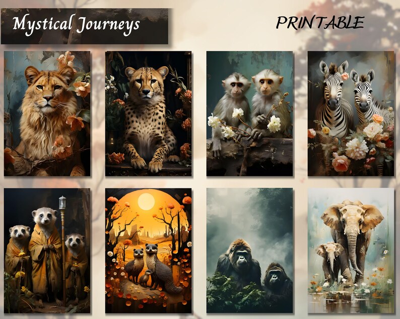 Wildlife Safari Journal Kit, Homemade Digital Junk Journal, Printable ...