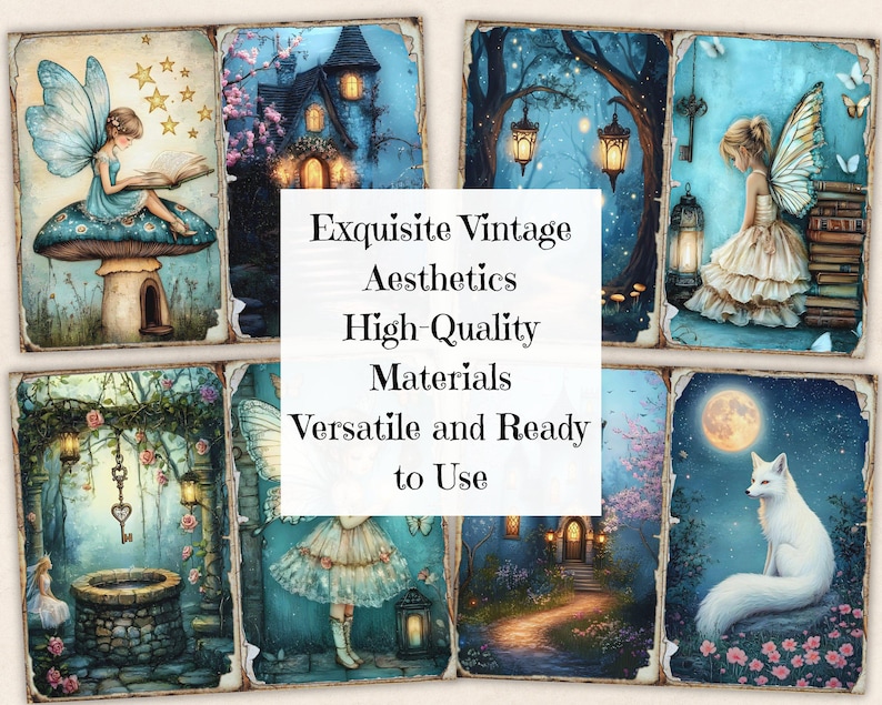 Fairy Tale Junk Journal, Mythical Printable Ephemera, Fairies Shabby ...