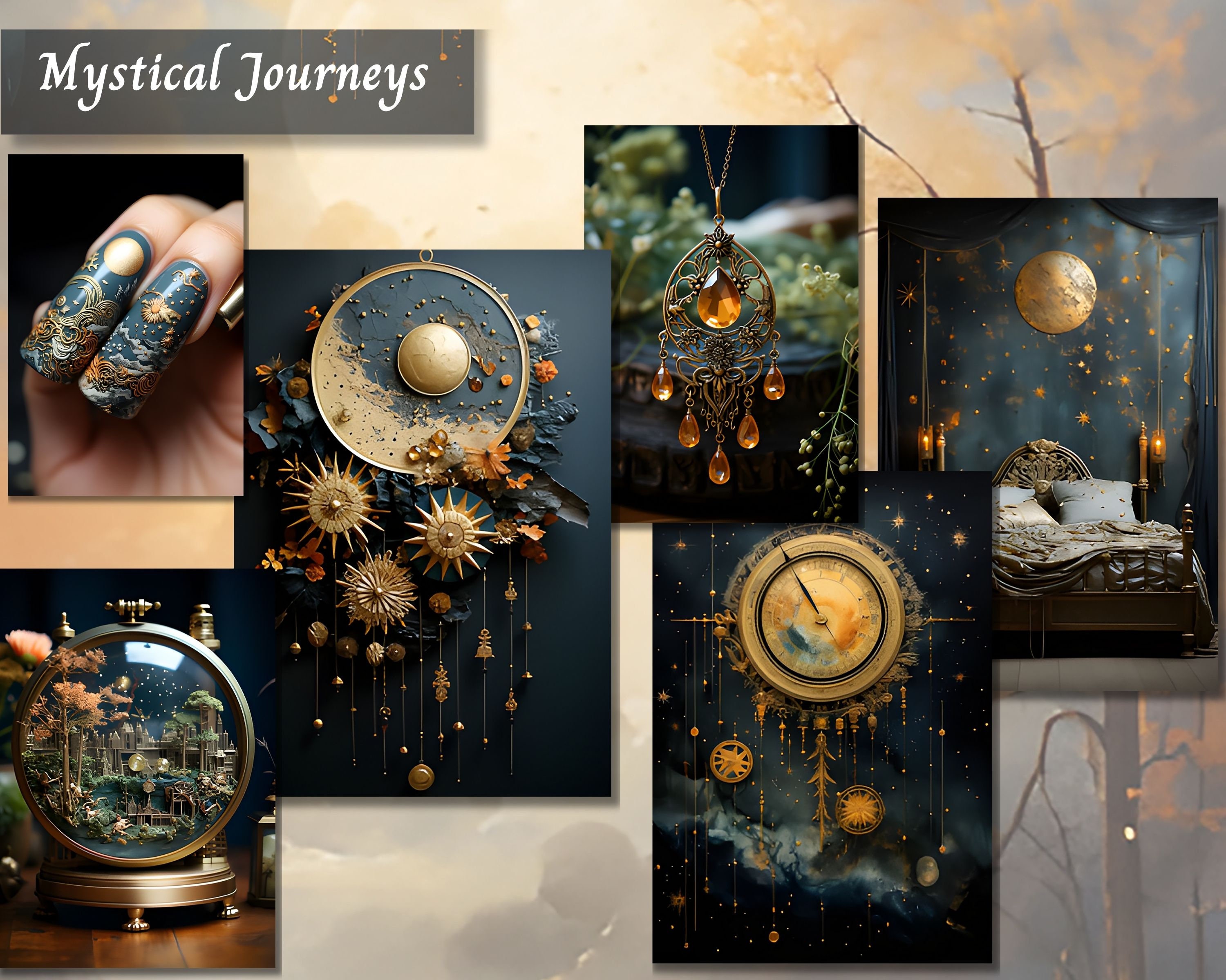 Mystical Moon Phases Junk Journal, Celestial Journaling Paper, Moon ...