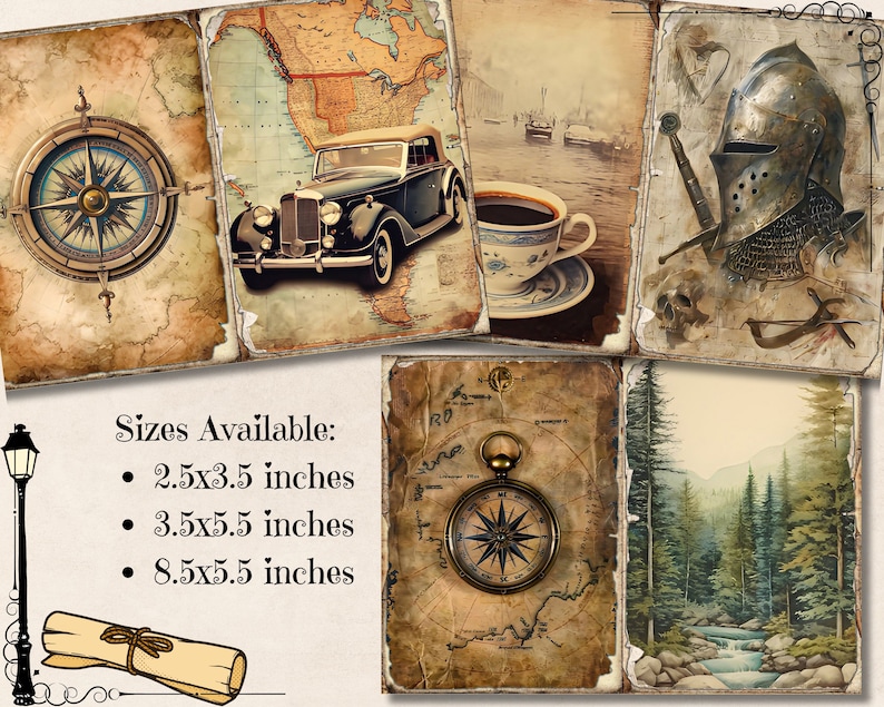 Gentlemen Junk Journal Kit, Vintage Era Printable Ephemera, Steampunk ...