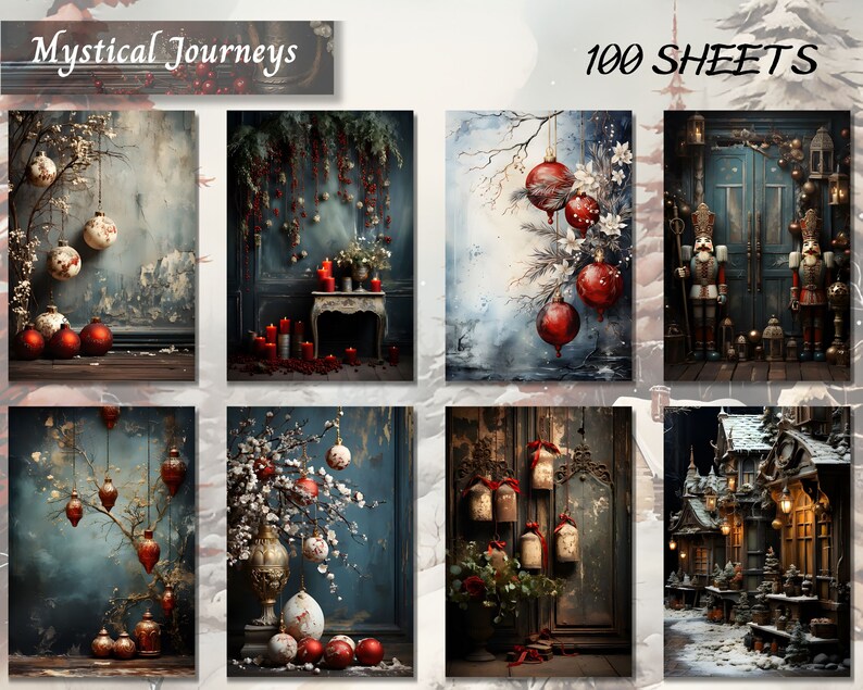 Christmas Junk Journal Pages Download Kit Ephemera, Wonderland Junk ...